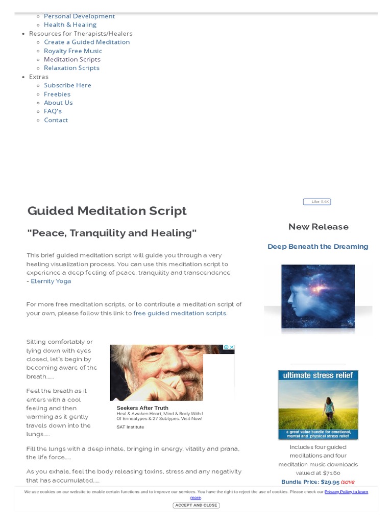 Free Healing Guided Meditation Script | PDF