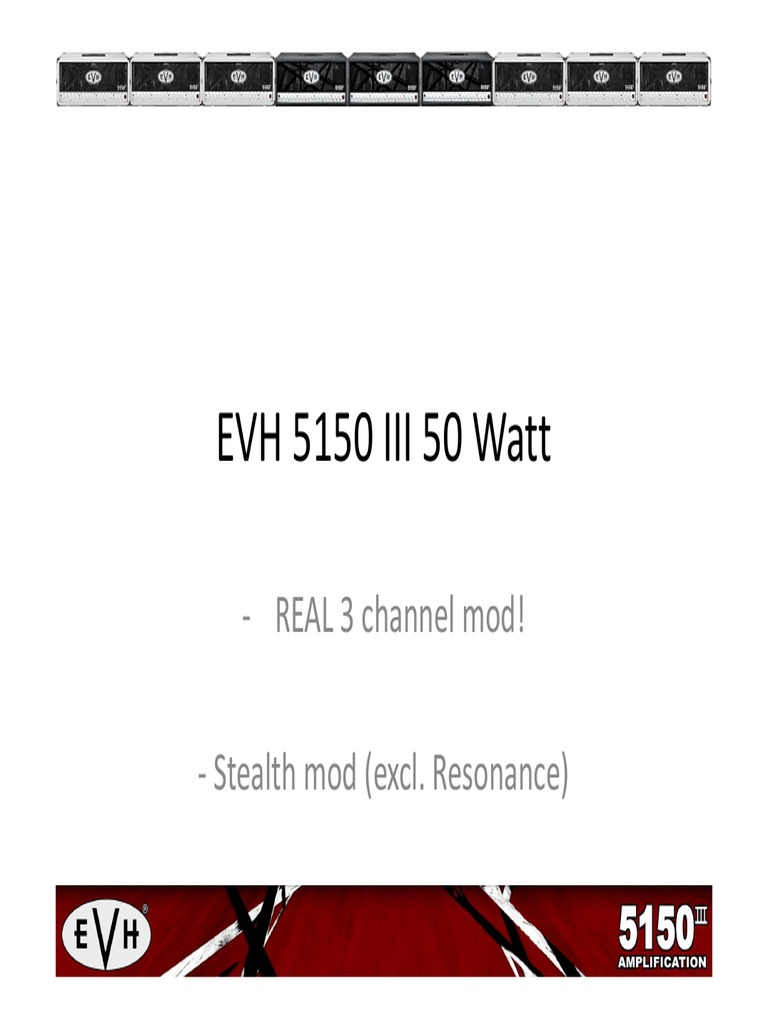 EVH 5150 III REAL 3 Channel and Stealth Mod PDF | PDF | Relay | Amplifier