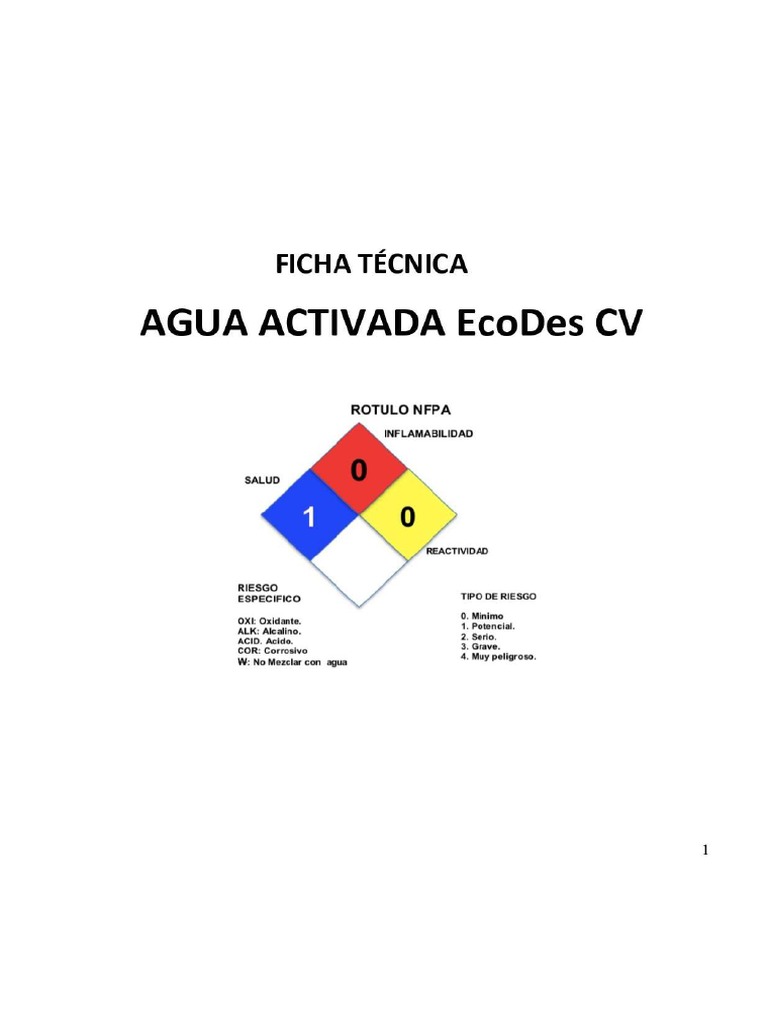 Ficha Tecnica A. A. EcoDes CV 500ppm | PDF