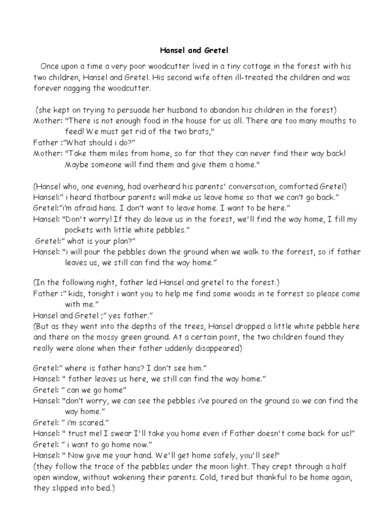 Hensel and Gretel | PDF | Hansel And Gretel