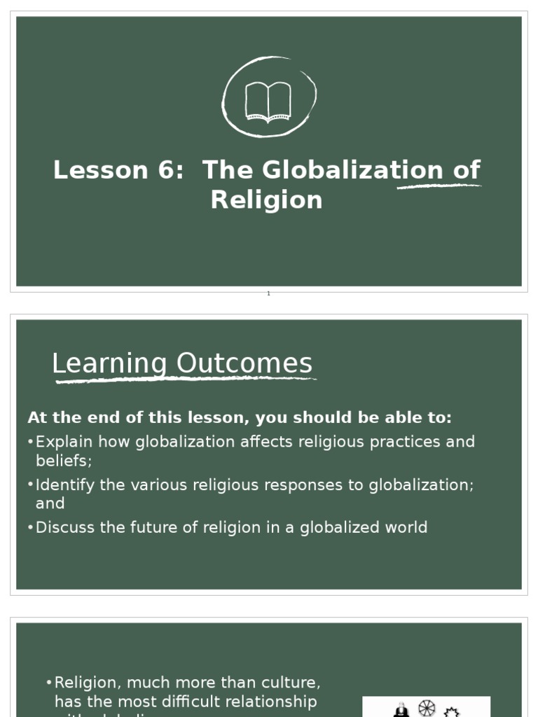Lesson 6: The Globalization of Religion | PDF | Globalization ...