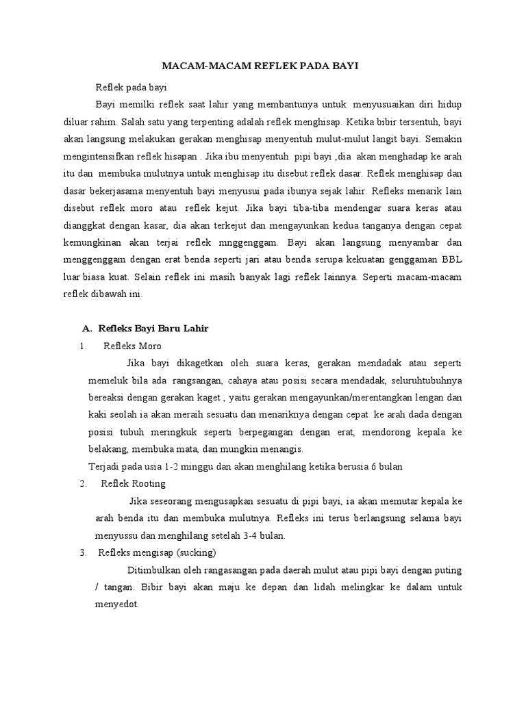 Reflek Primitif | PDF