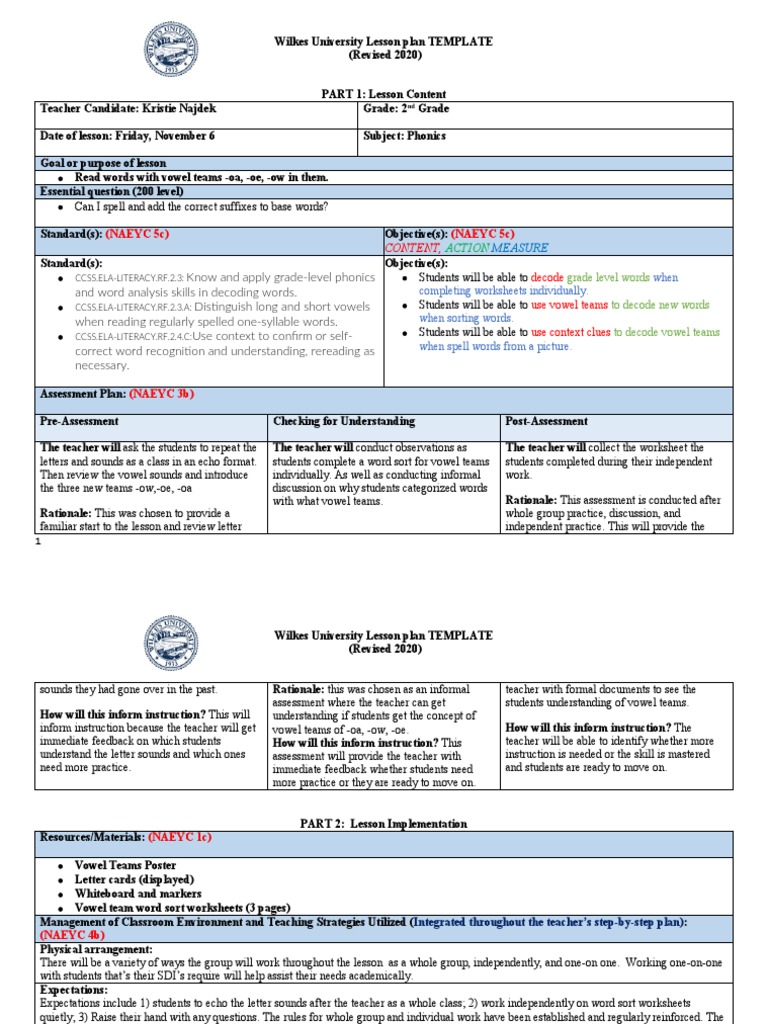 (NAEYC 5c) (NAEYC 5c) : Content | PDF | Lesson Plan | Phonics
