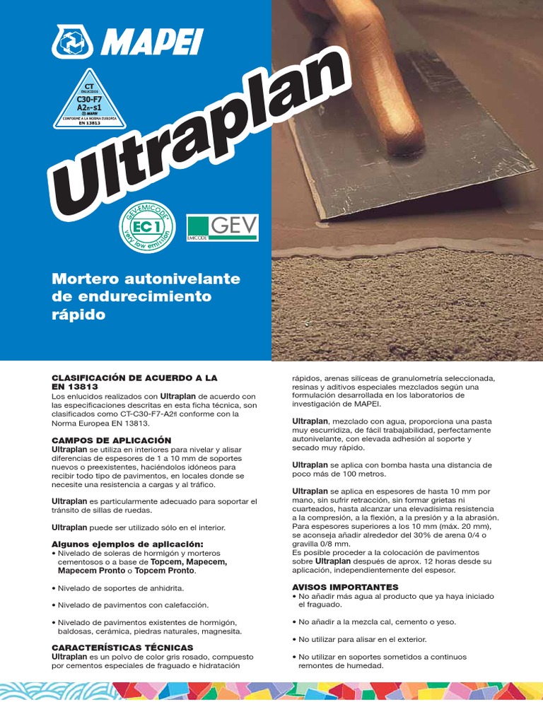 501 Ultraplan Es PDF | PDF | Hormigón | Materiales