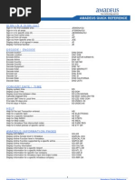 Amadeus Commands Cheat Sheet | PDF