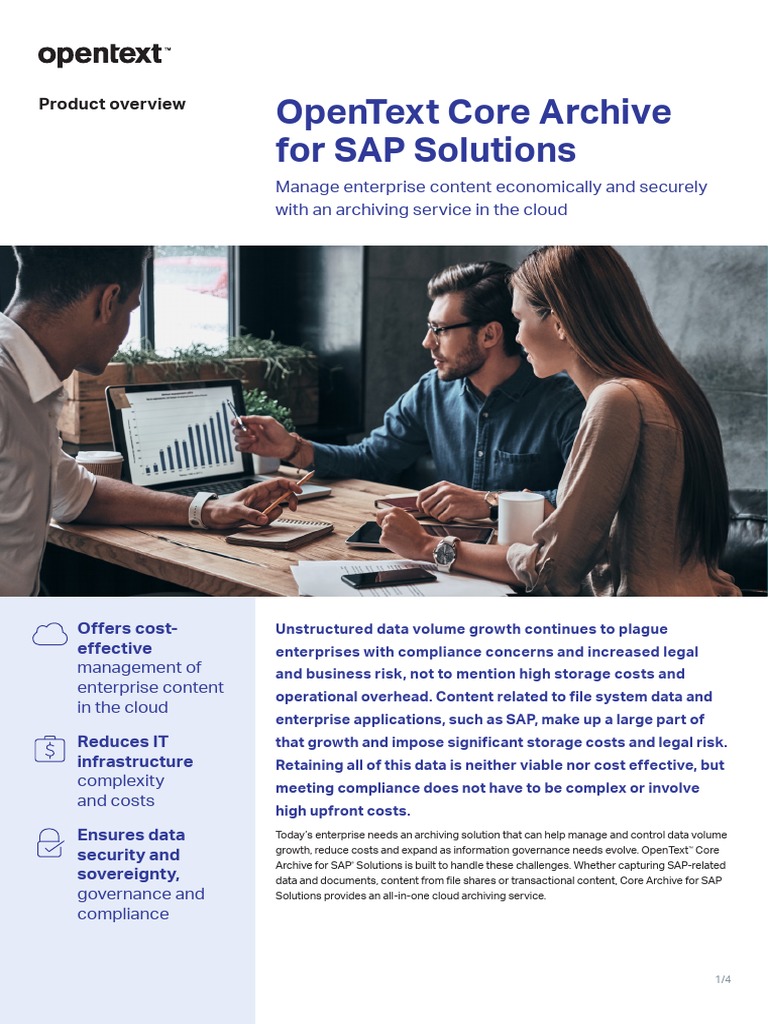 Opentext Core Archive For Sap Solutions | PDF | Cloud Computing ...
