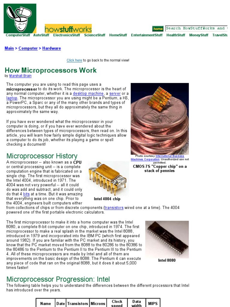 How Microprocessors Work | PDF | Central Processing Unit | Microprocessor
