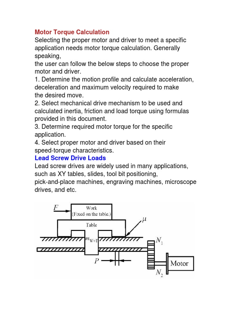 Motor Torqe | PDF | Electric Motor | Gear