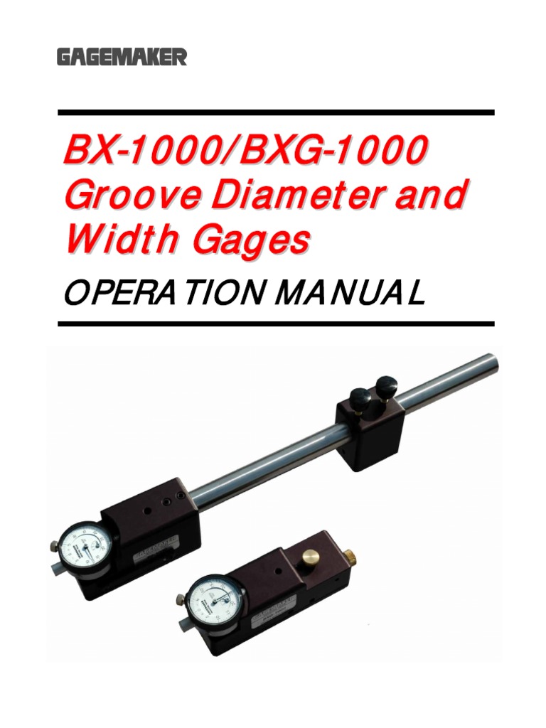 BX-1000 BXG-1000 Operation Manual0 PDF | PDF | Engineering Tolerance ...