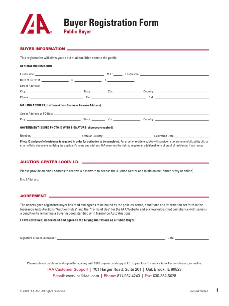 Registration Form For Public Buyer - Foreign | PDF | Identity Document ...