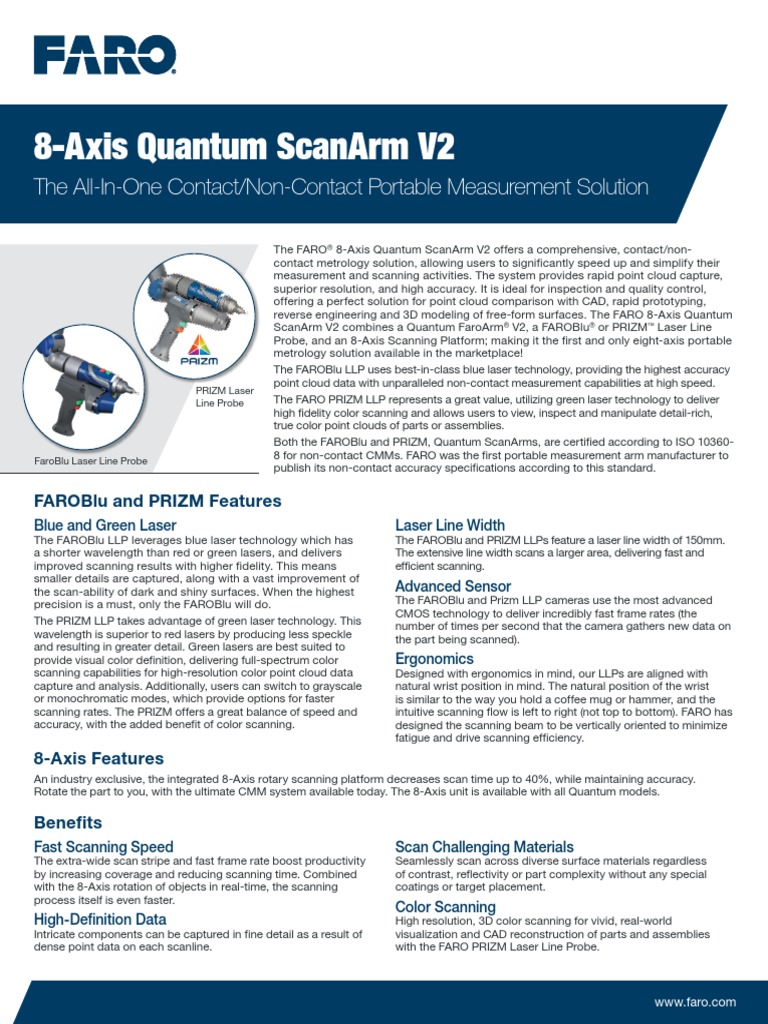 8-Axis Quantum Scanarm V2: The All-In-One Contact/Non-Contact Portable ...