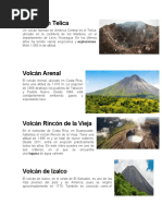 Principales Volcanes de Centroamérica | PDF | Volcán | Formaciones ...