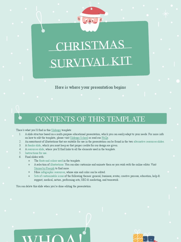 Christmas Survival Kit by Slidesgo | PDF | Planets | Mercury (Planet)