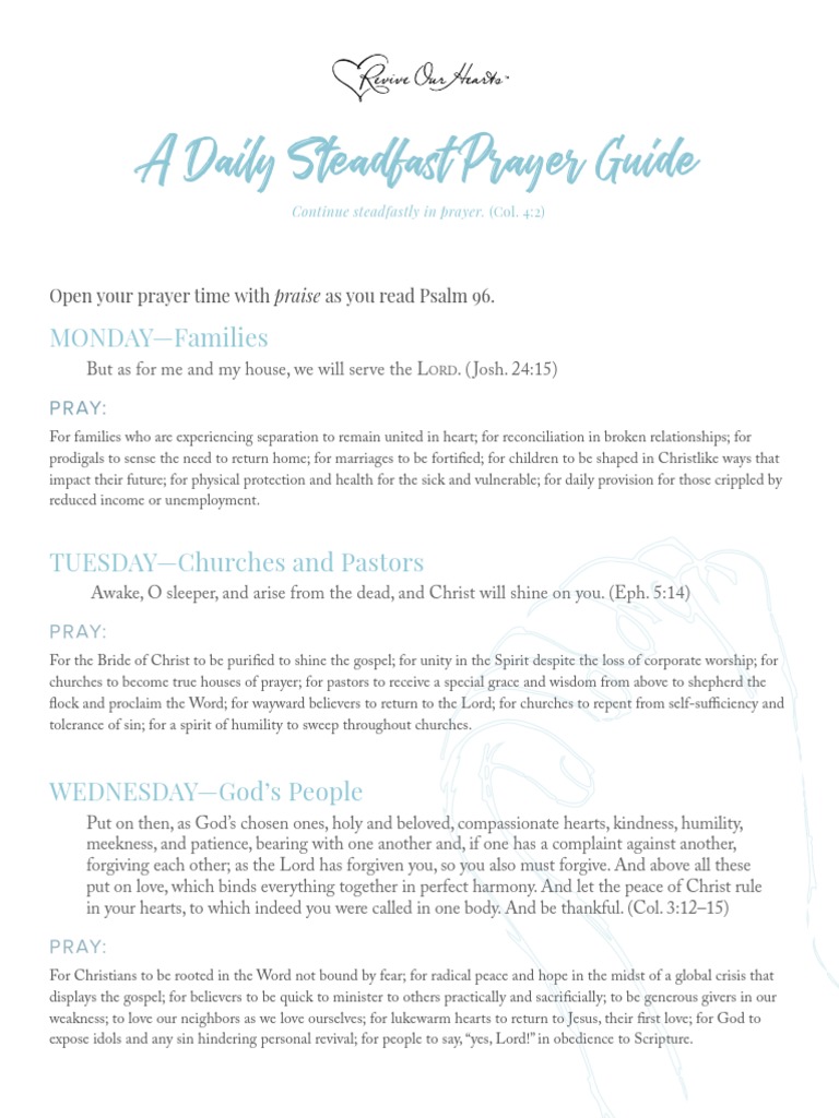 Daily Prayer Guide for Families and Churches | PDF | Prayer | Jesus