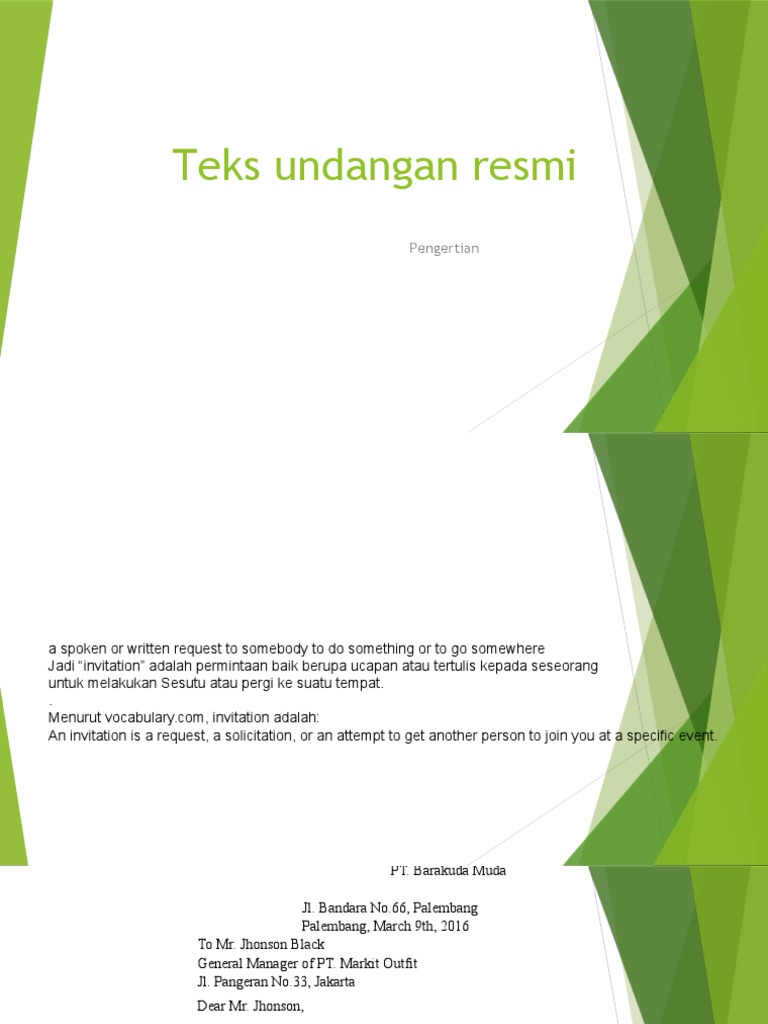 Teks Undangan Resmi | PDF