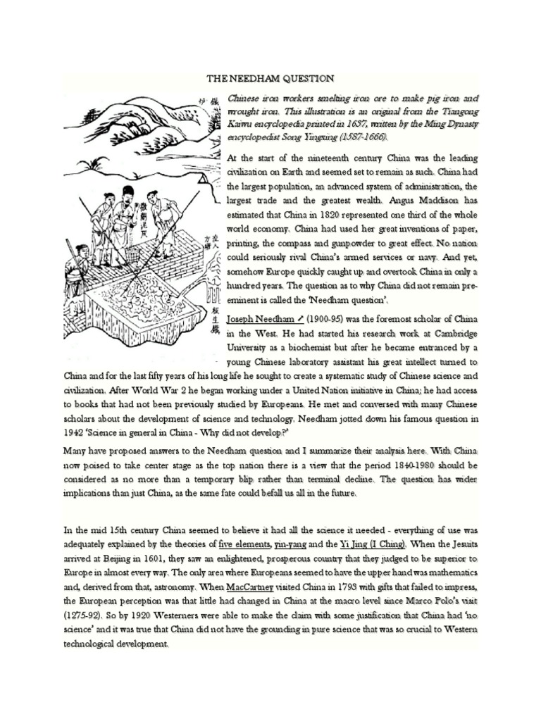 The Needham Question | PDF | Qing Dynasty | Science