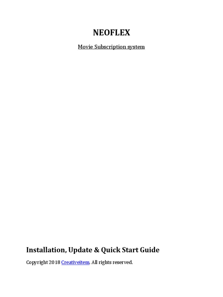 Installation & Quick Start Guide - Neoflex PDF | PDF | Login | Zip (File Format)