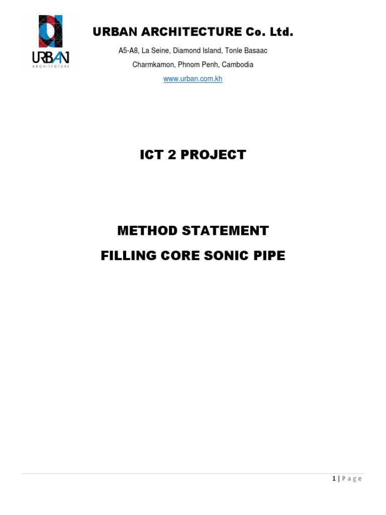 Method of Statement For Filling Grout Into Sonic Pipe | PDF | Personal Protective Equipment ...