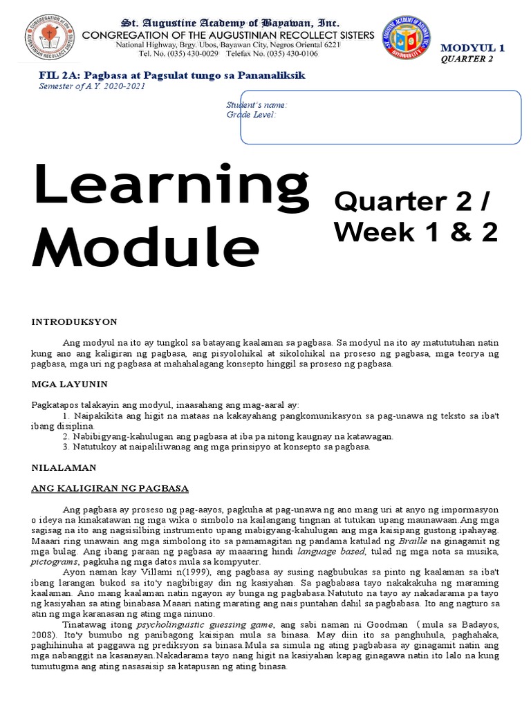 Quarter 2 Week 1 2 Pdf 