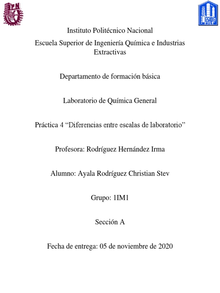 Práctica 4. Diferencia Entre Escalas de Laboratorio | PDF ...