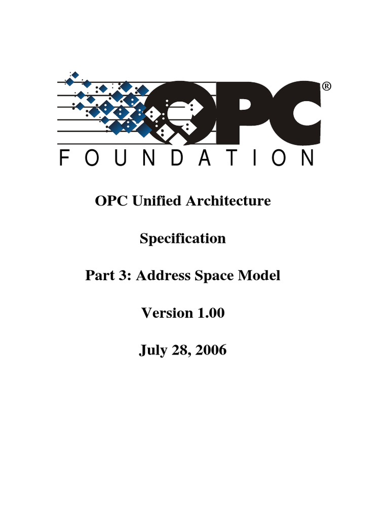 OPC Unified Architecture Specification Part 3 - Address Space Model ...