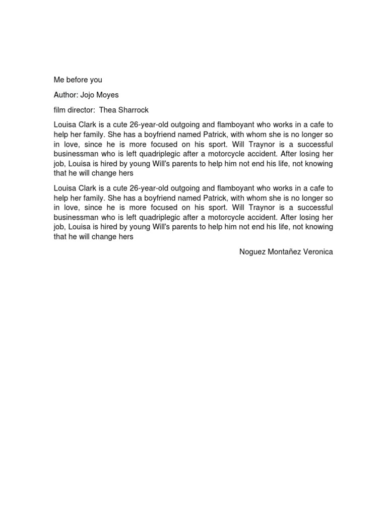 Me Before You PDF | PDF