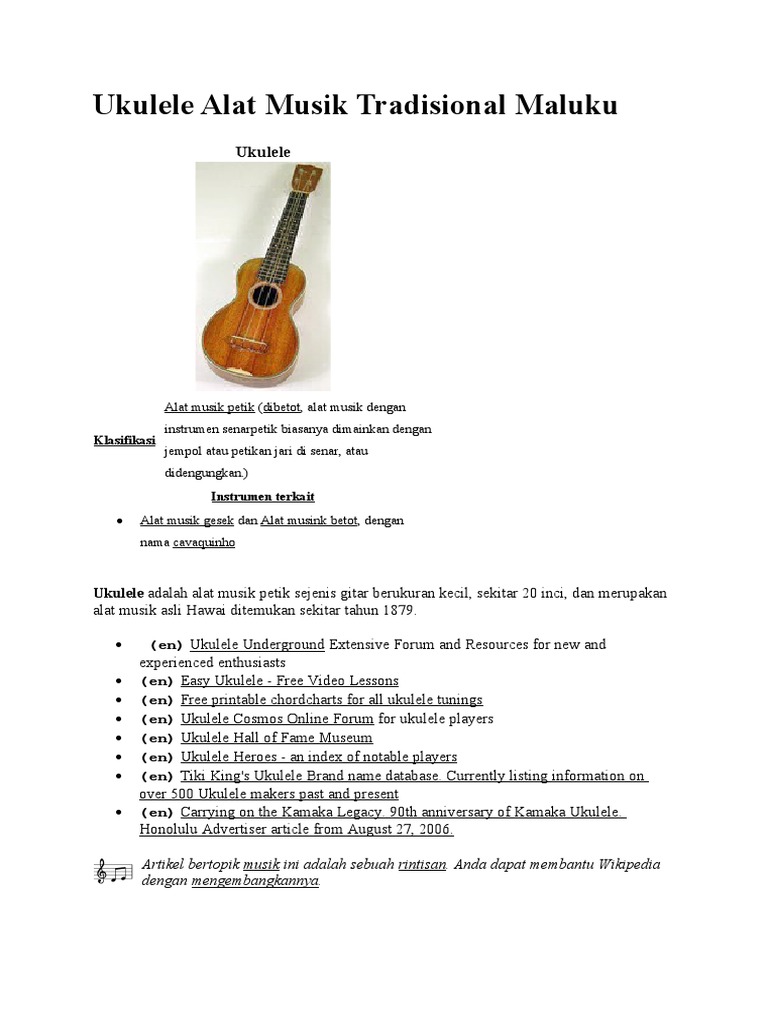 Alat Musik Tradisional Maluku | PDF
