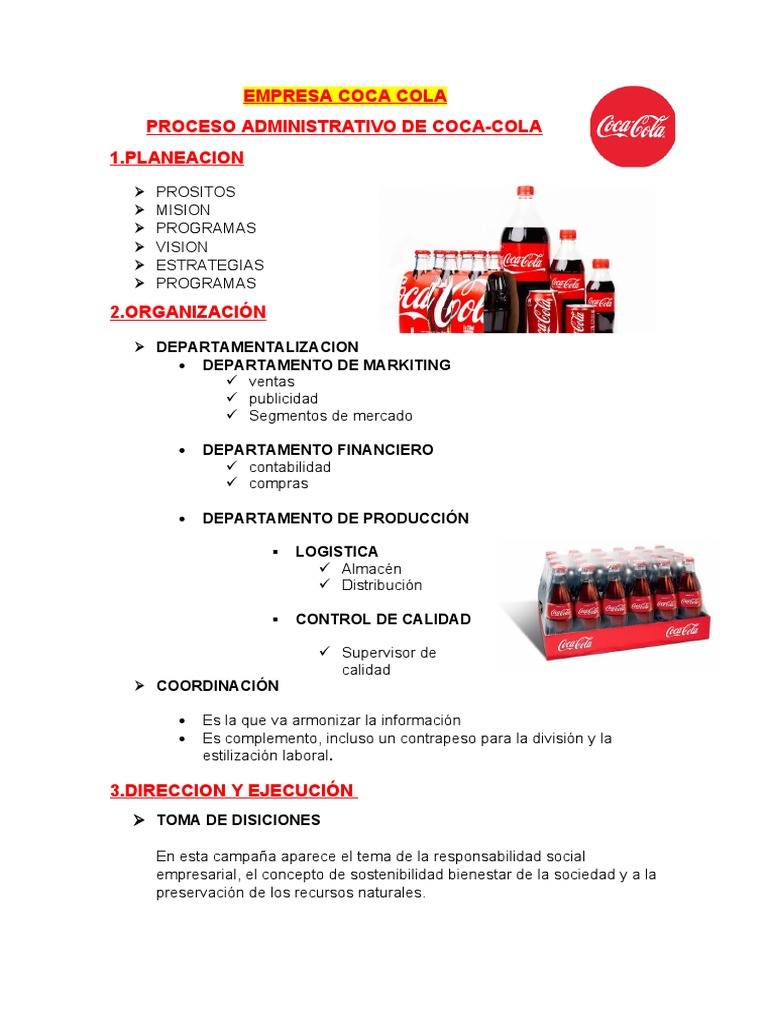 Administración Logistica de Empresa Coca Cola | PDF | Logística | Coca Cola