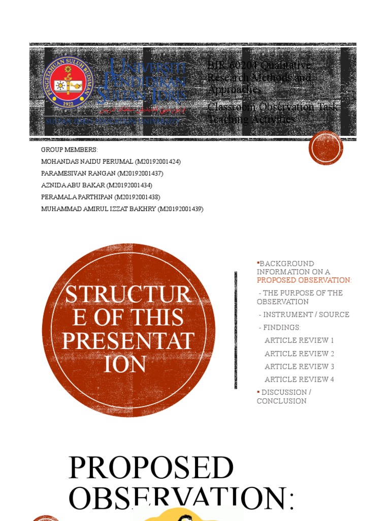 BIR 60204 Qualitative Research Methods and Approaches Classroom ...