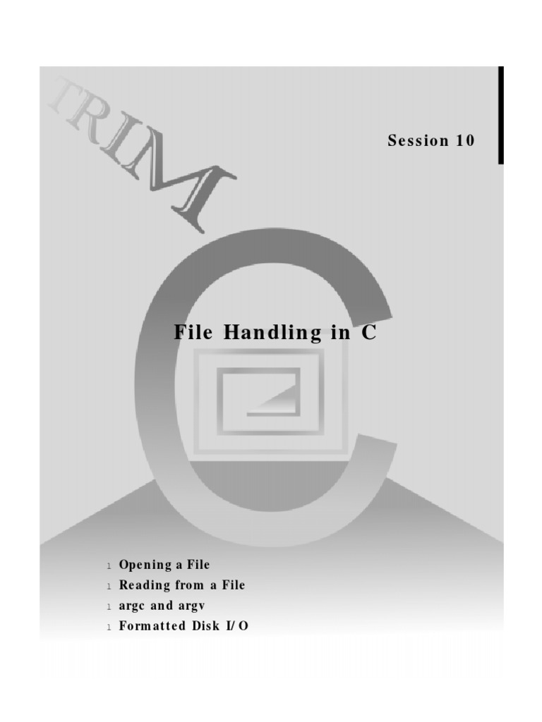 C Session10 | PDF | Pointer (Computer Programming) | Input/Output