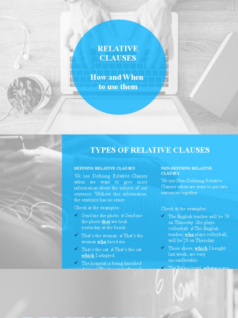 Relative Clauses How and When To Use Them | PDF | Sentence (Linguistics ...
