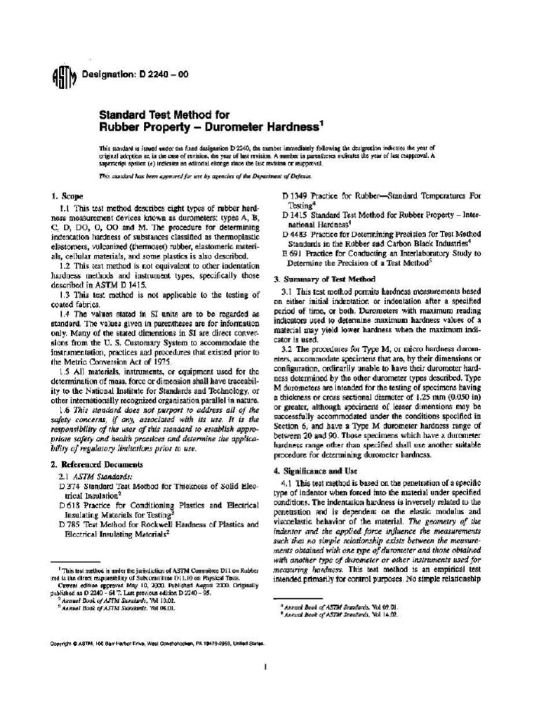 Astm D2240 PDF | PDF