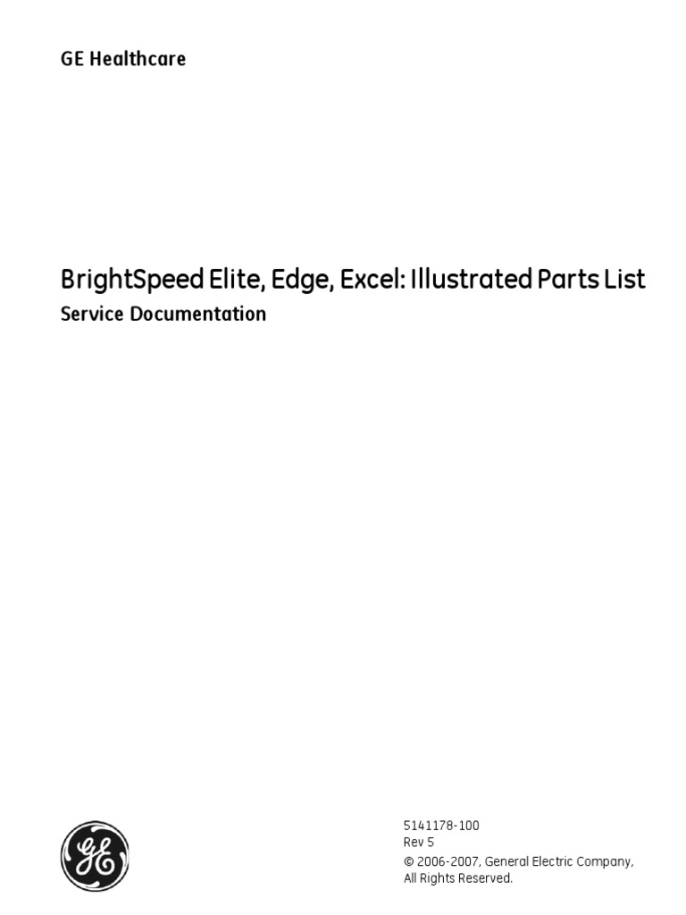 631967-BrightSpeed Elite, Edge, Excel Illustrated Parts List | Download ...