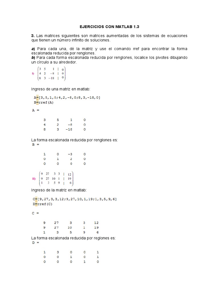 Deber | PDF | Matriz (Matemáticas) | Ecuaciones