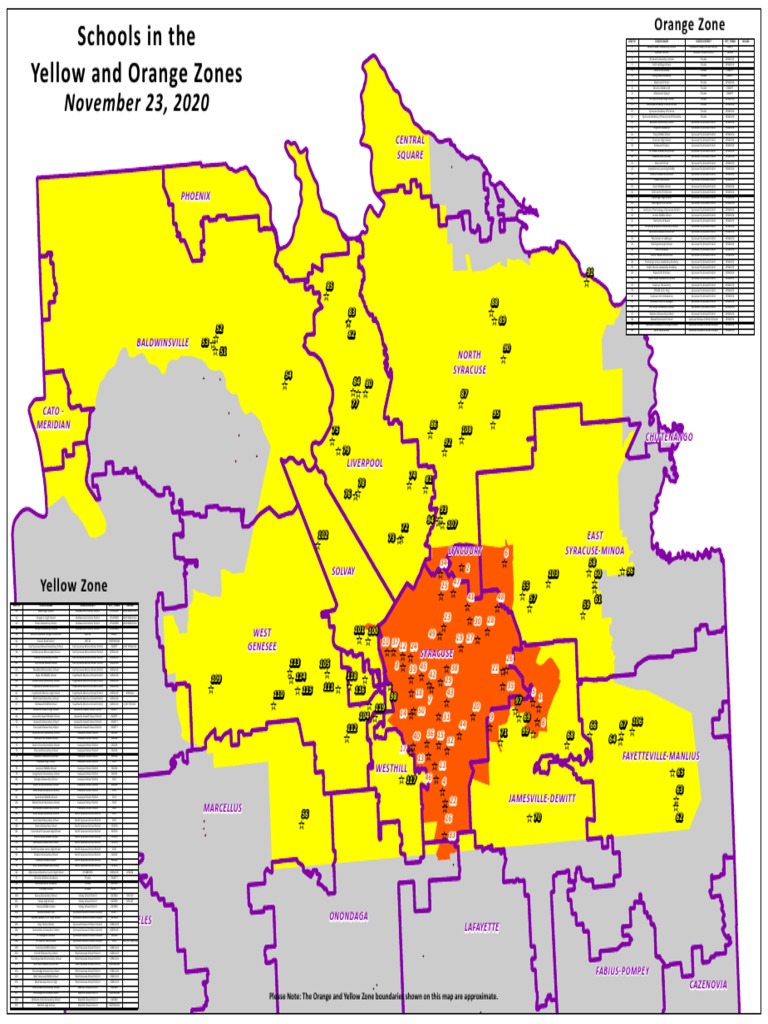 Orange and Yellow - Zones - November 23 - With Schools | PDF | Schools ...