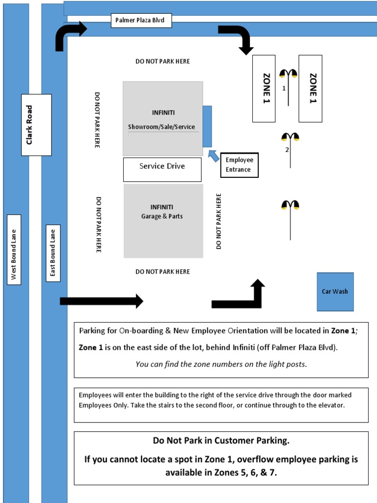 Infiniti Map | PDF | Parking | Employee