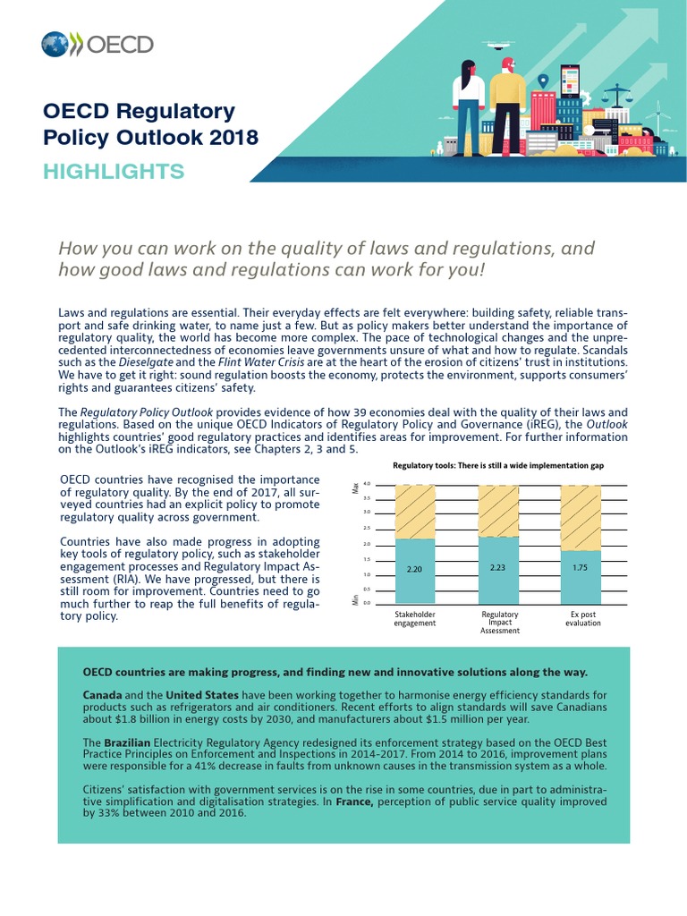 Highlights: OECD Regulatory Policy Outlook 2018 | PDF | Regulation | Evaluation