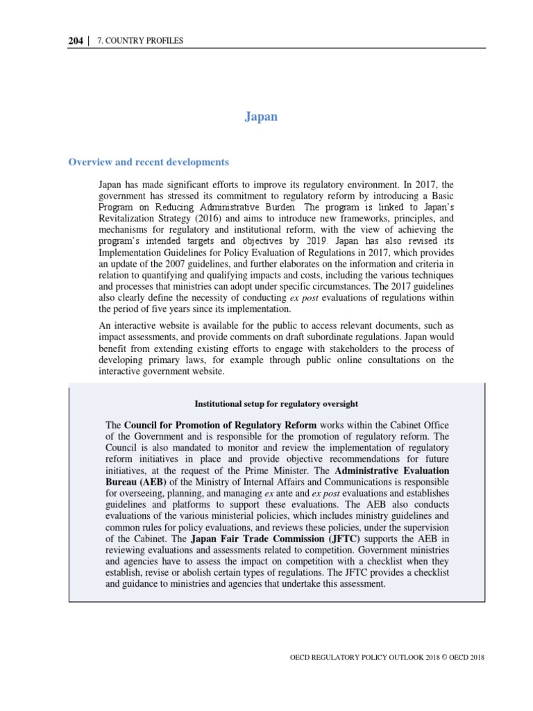 Japan: Overview and Recent Developments | PDF | Governance | Evaluation