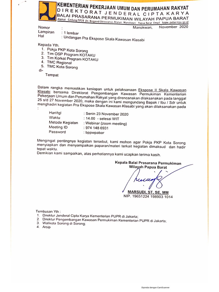 Undangan Persiapan Ekspose 2 | PDF