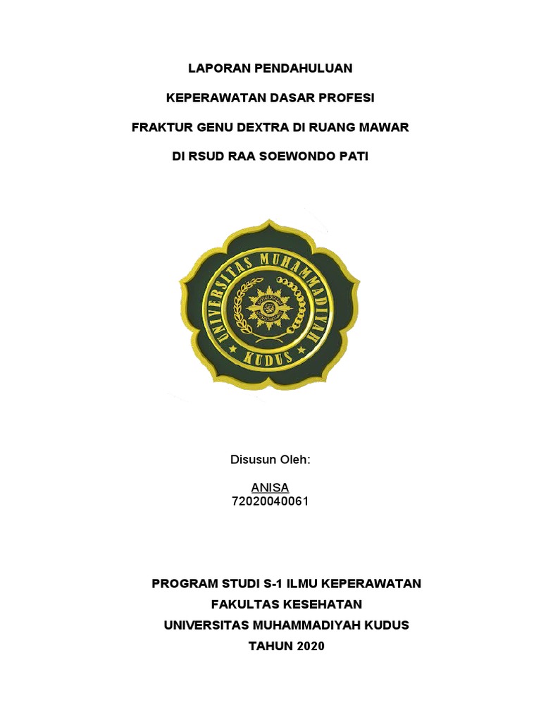 Fraktur Genu Dextra: Penanganan dan Gejala | PDF