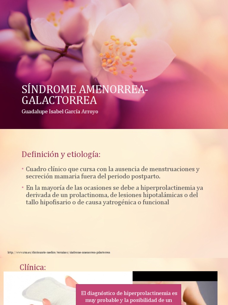 Síndrome Amenorrea-Galactorrea | PDF | Sistema endocrino | Medicina