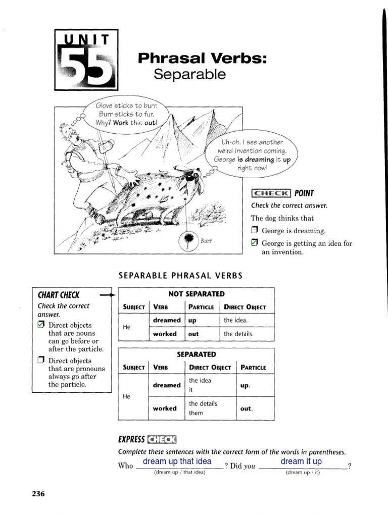 Grammar Express U55 Phrasal Verbs-Separable 1 | PDF | Phrase | Verb