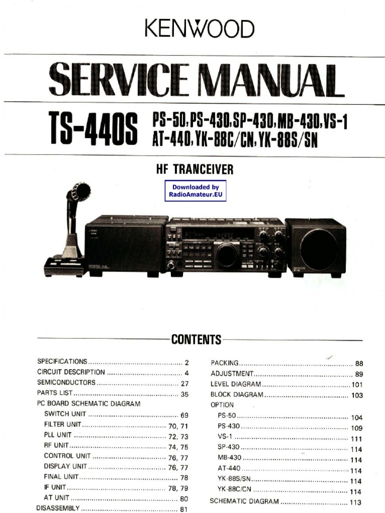 TS-440S Service Manual | PDF