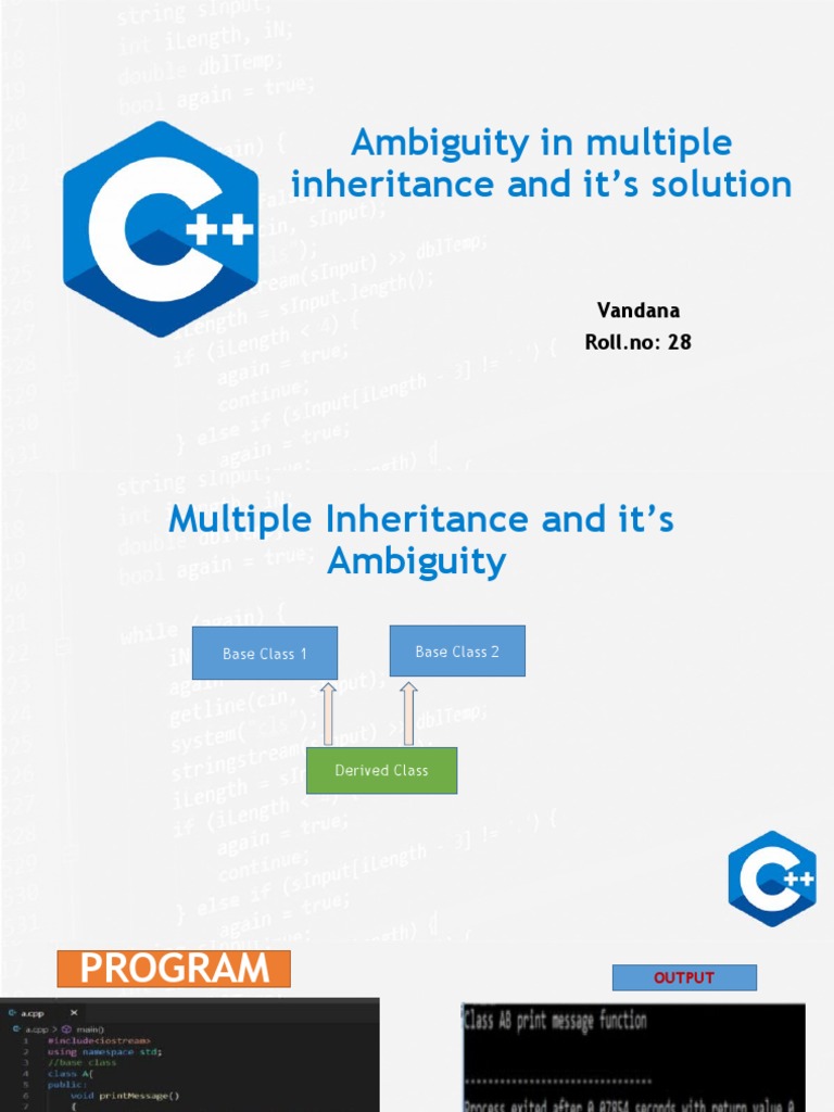 Resolving Multiple Inheritance Ambiguity | PDF | Computers