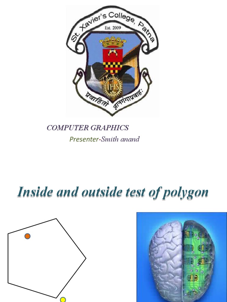 Computer Graphics Inside Outside Polygon Test Techniques | PDF
