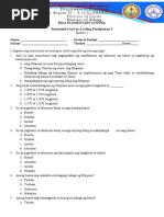 Araling Panlipunan: Quarter 1: Week 5 Learning Activity Sheets | PDF