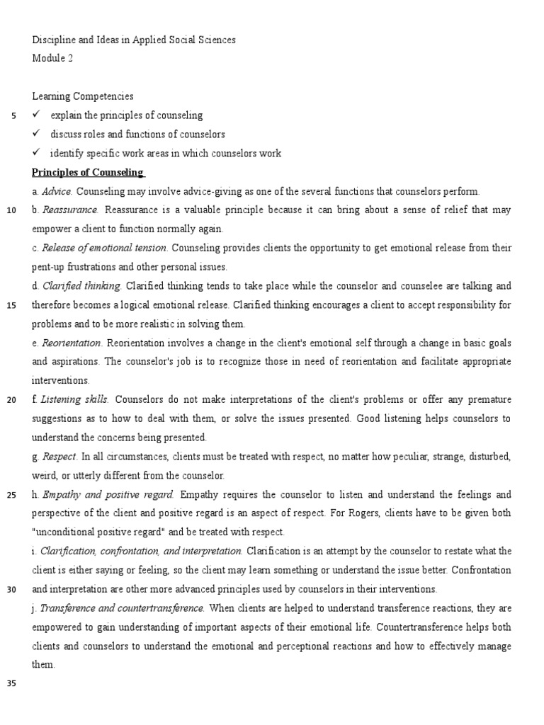 DIASS Module 2 | PDF | School Counselor | Psychotherapy DIASS Module 2 | PDF | School Counselor | Psychotherapy