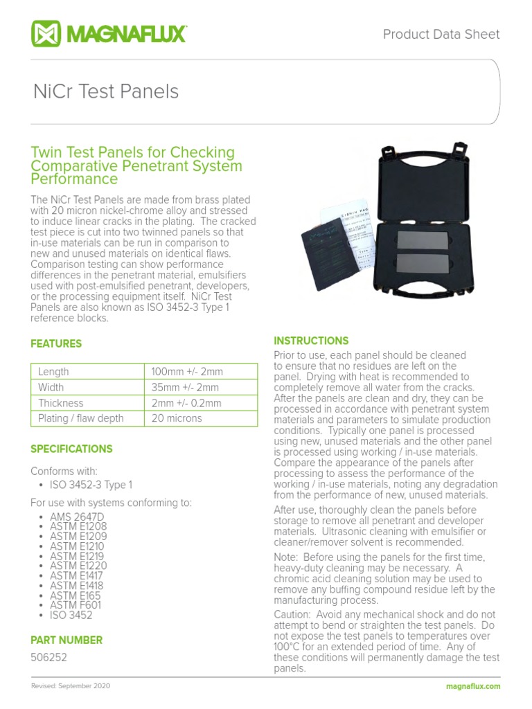 NiCr Test Panels - Product Data Sheet - English PDF | PDF | Building ...
