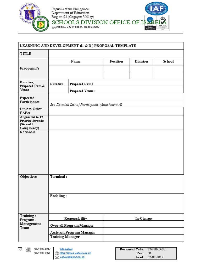 1 FM-HRD-001-L-D-Proposal-Template | PDF | Business