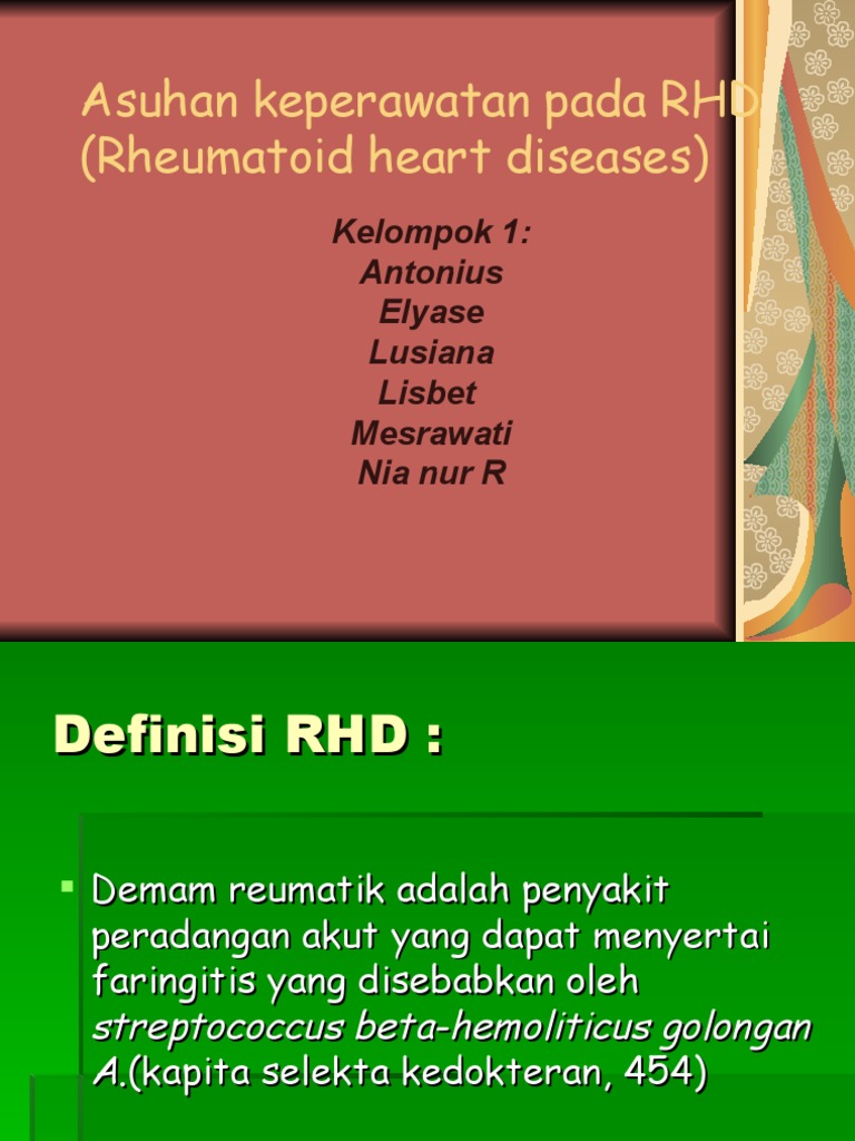 Asuhan Keperawatan Pada RHD (Rheumatoid Heart Diseases | PDF